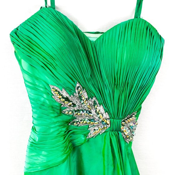 Dresses | Green Vintage Open Back Formal Prom Dress | Poshmark